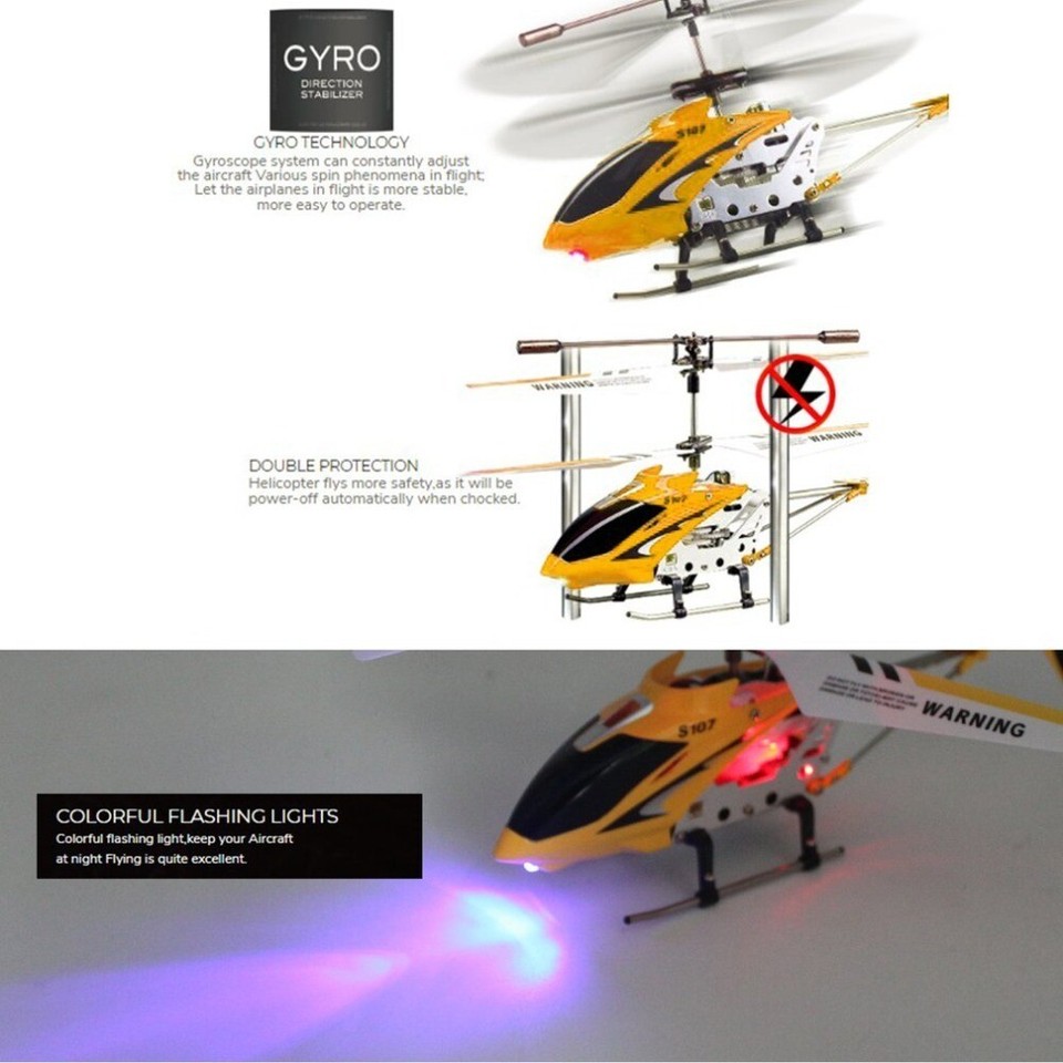 Mini Syma S107G RC Helicopter Remote Control S107 Aircraft Alloy GYRO ...