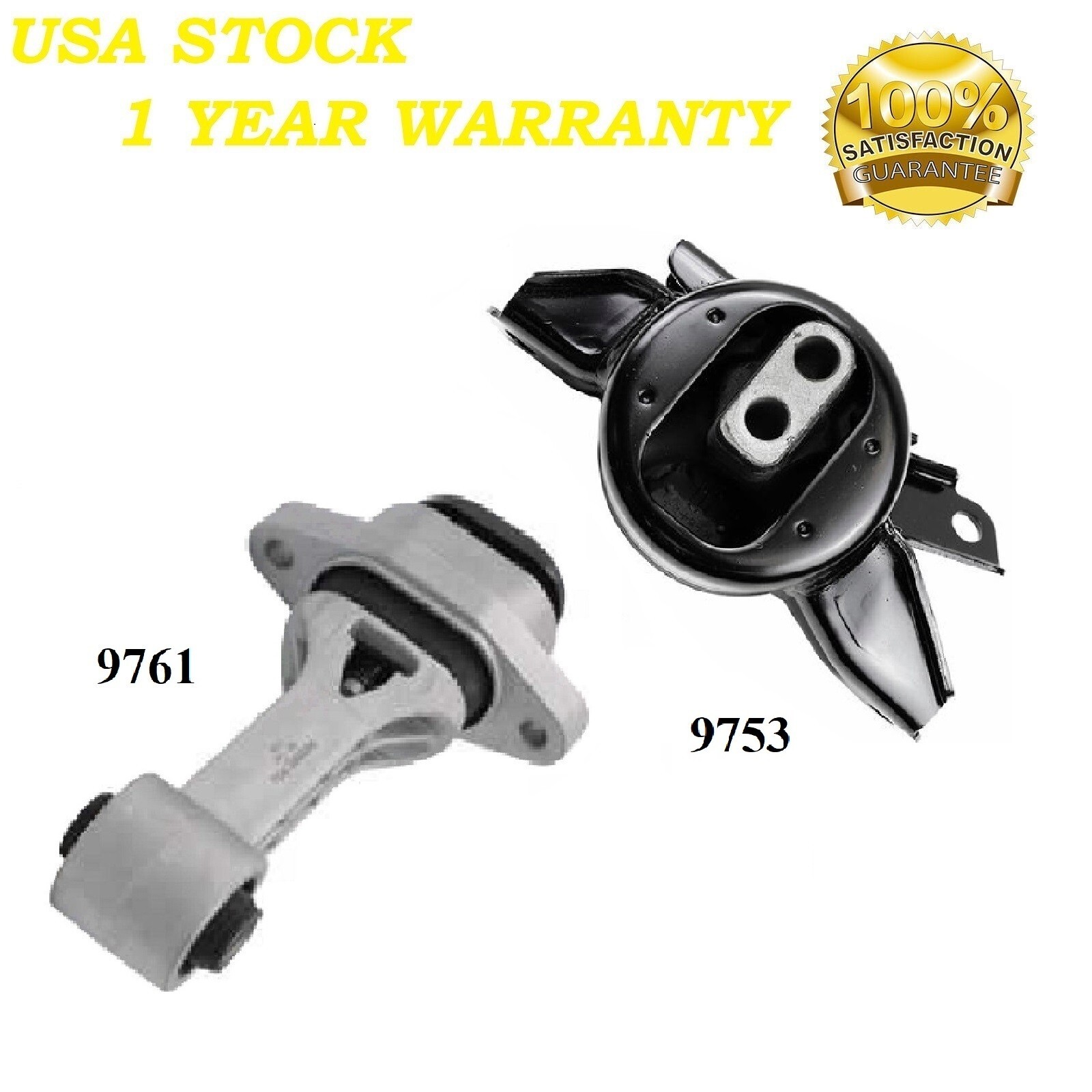 2PCS Front Motor & Trans Mount FIT 2012-2016 Hyundai Veloster 1.6L ...