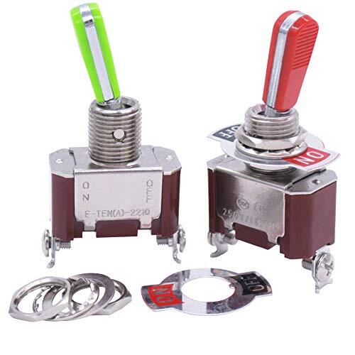 /2Pcs Heavy Duty Rocker Toggle Switch 16A 250V SPST 2 Position 2 Pin ON ...