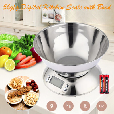 5Kg Digital Kitchen Scale Electronic Household Food Cooking Weighing ...