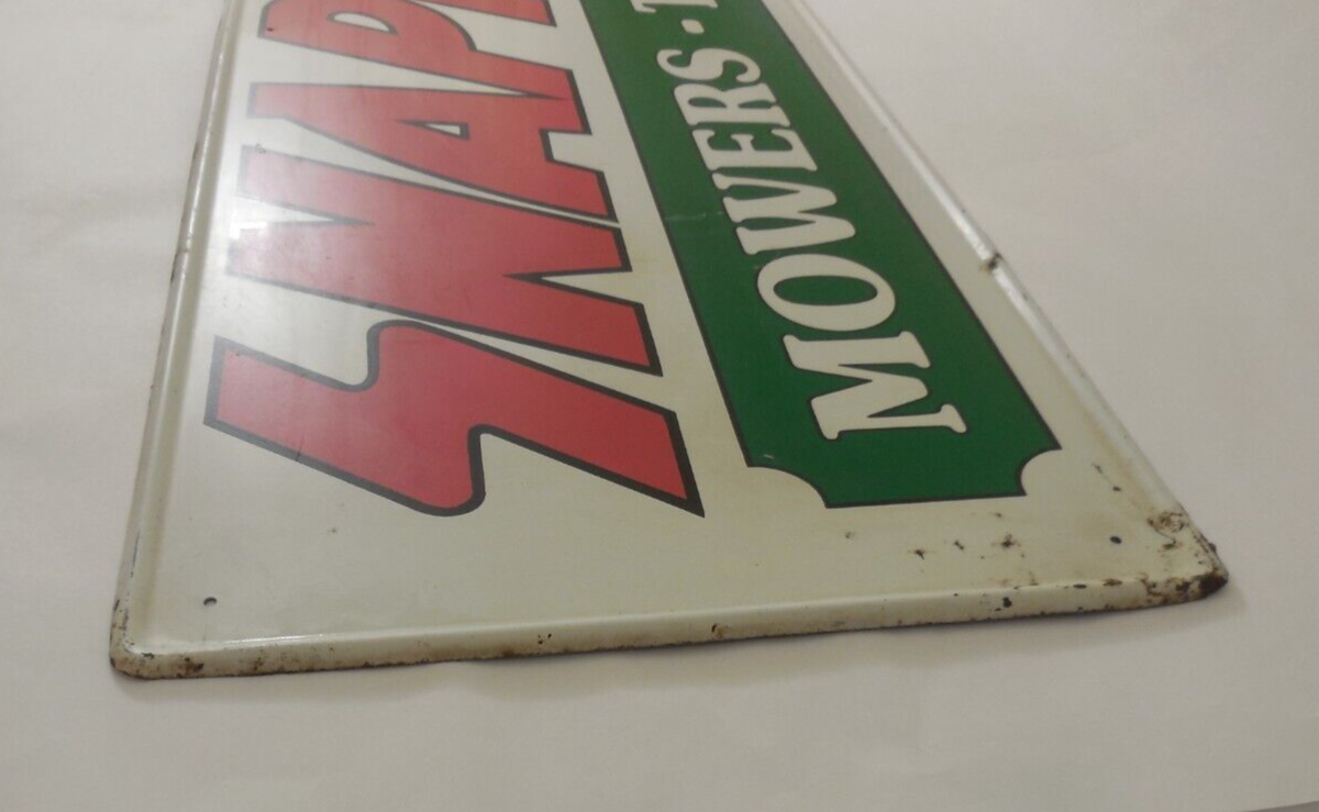 Rare Vintage Snapper Mowers Tillers Metal Gas Dealer Advertising Sign ...