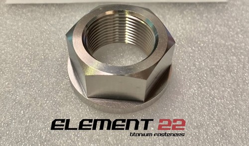 YAMAHA YZF-R1 1999 TITANIUM REAR AXLE NUT M24x1.5MM FLANGED HEX NUT ...