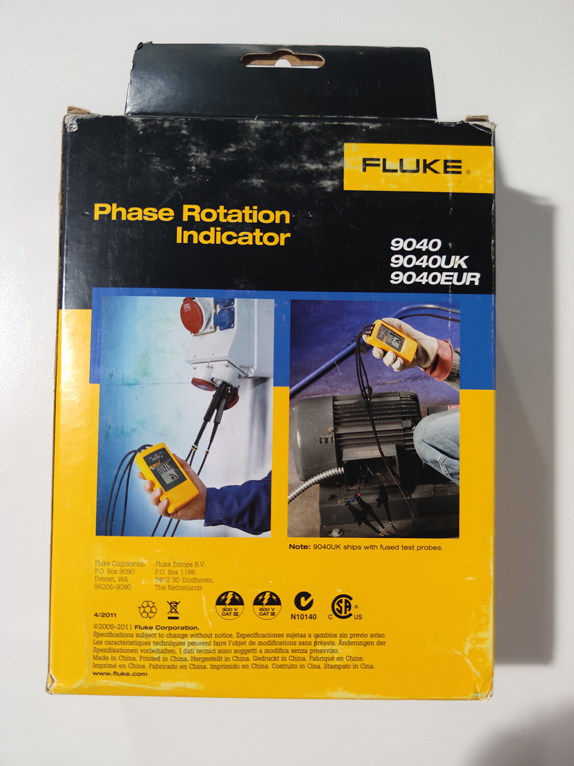 Fluke 9040 3 Phase Rotation Indicator No Battery Required New Clear LCD ...