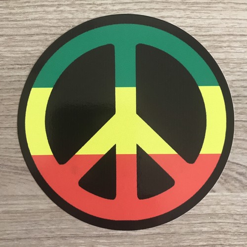 Reggae Peace Sign 4" Wide Vinyl Sticker - BOGO | eBay