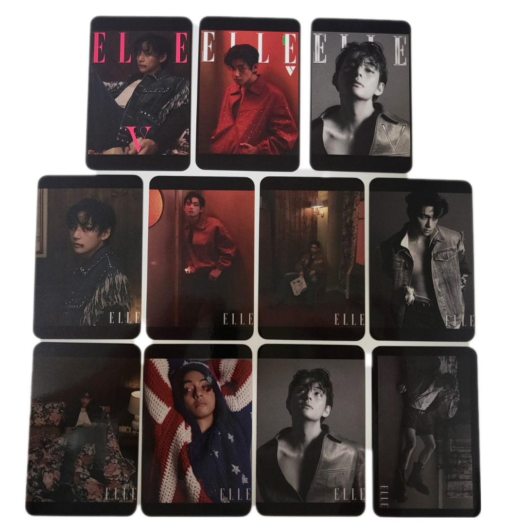 Elle Korea magazine BTS V Kim Taehyung cover & content photocards 2023 ...