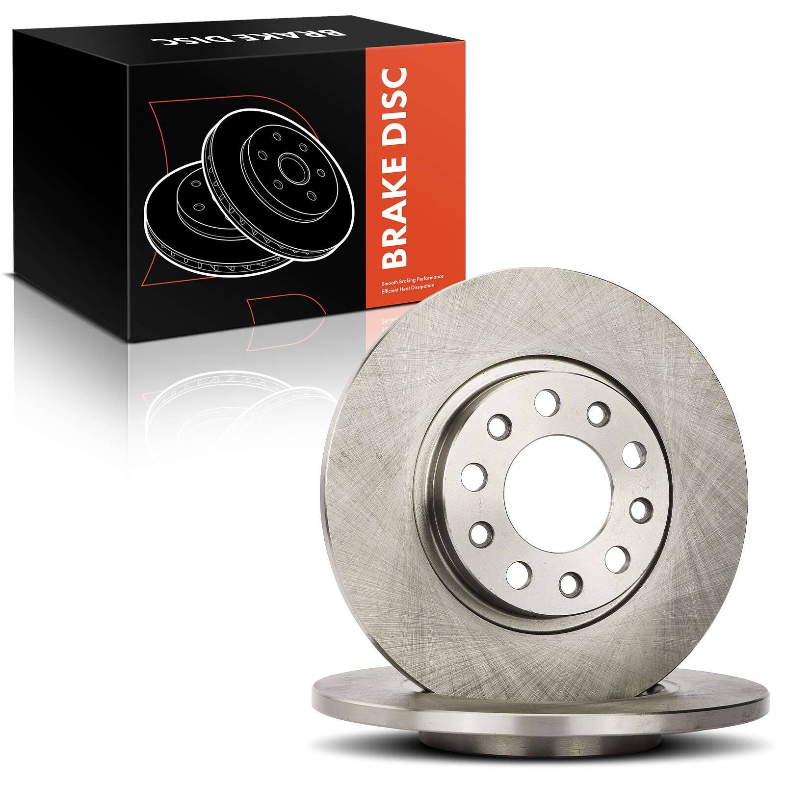 2xRear Side Disc Brake Rotors for Chrysler 200 2015-2017 Jeep Cherokee ...