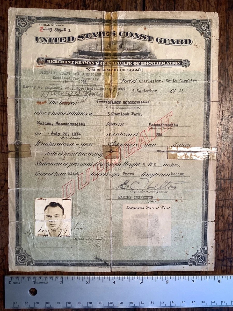 Merchant Mariner Document