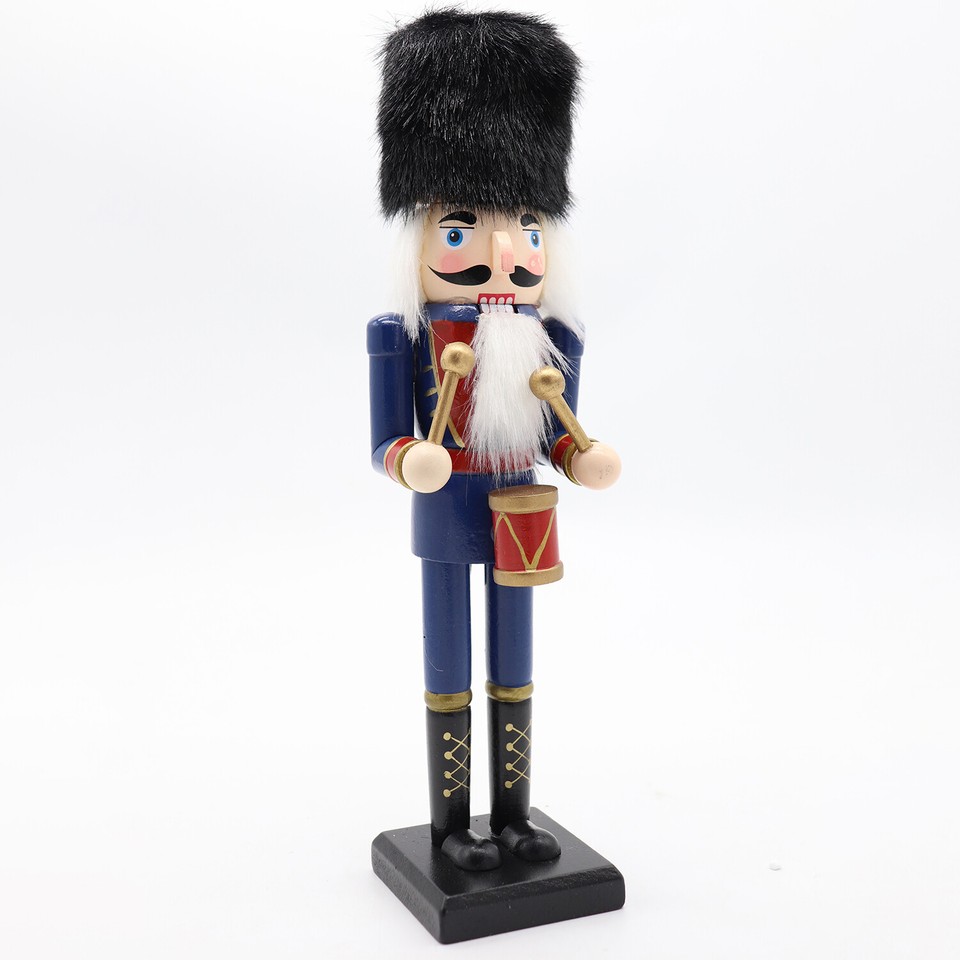 30cm 12" Christmas Wooden Nutcracker Soldier Puppet Guard Statue Xmas ...