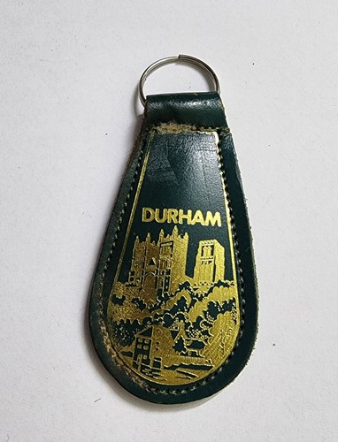 VINTAGE OLD LEATHER KEYCHAIN RARE DURHAM KEY RING | eBay
