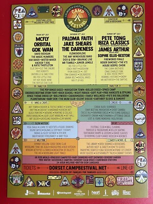 CAMP BESTIVAL OFFICIAL SOUVENIR FLYER Lulworth Castle 2024 Sophie Ellis ...