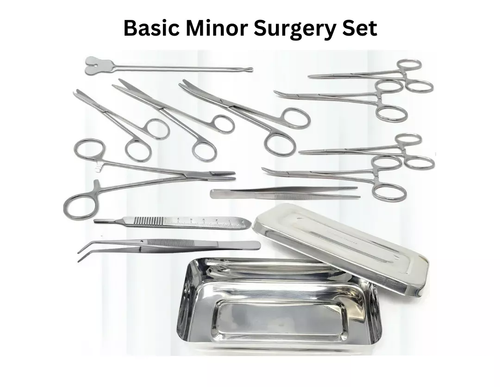 3 Set of 13 Pcs Basic Minor Surgery Kit W/ Steel Box Surgical ...