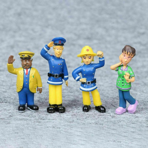 12Pcs/Set Fun Fireman Sam Action Figures PVC Cartoon Doll Kids Toy Gift ...