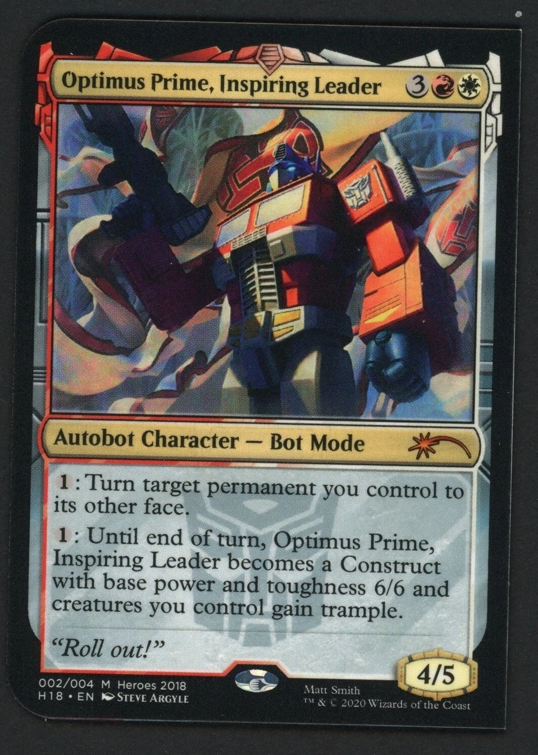 Optimus Transfomers TCG/MTG Employee Card | TFW2005 - The 2005 Boards