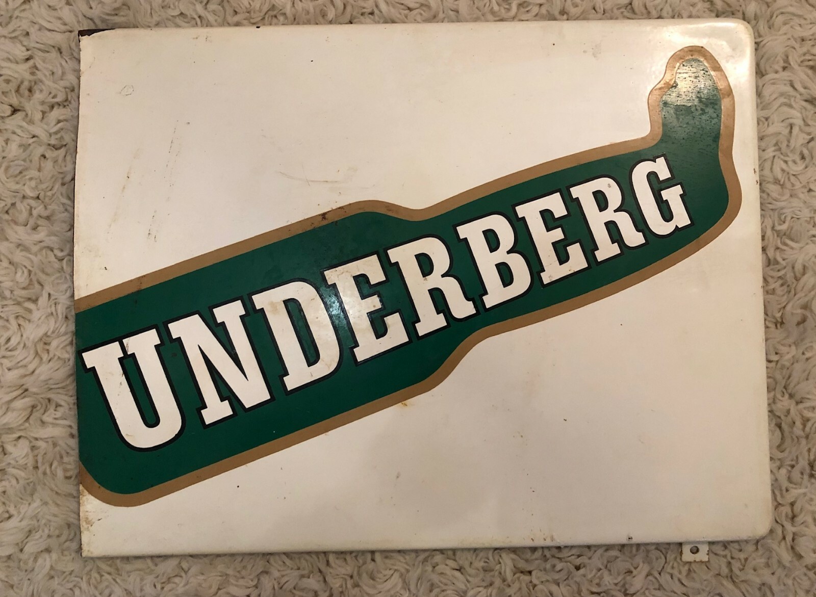 VINTAGE METALLIC SIGN ADVERT UNDERBERG DIGESTIVE DRINK 1960s | eBay