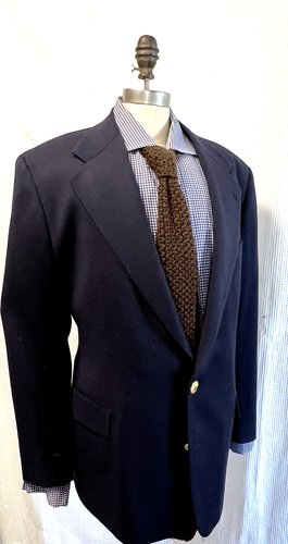 POLO RALPH LAUREN Mens Sport Coat Jacket Blazer Blue WOOL 42R * | eBay