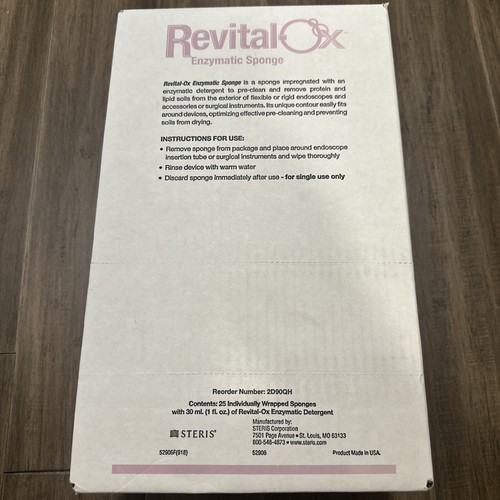 New Box Of 25 PC Revital Ox Enzymatic Sponge 2D90QH | eBay