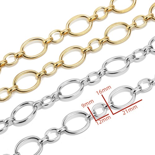 1meter Stainless Steel Thick Oval Links Heavy Large Jewelry Making ...