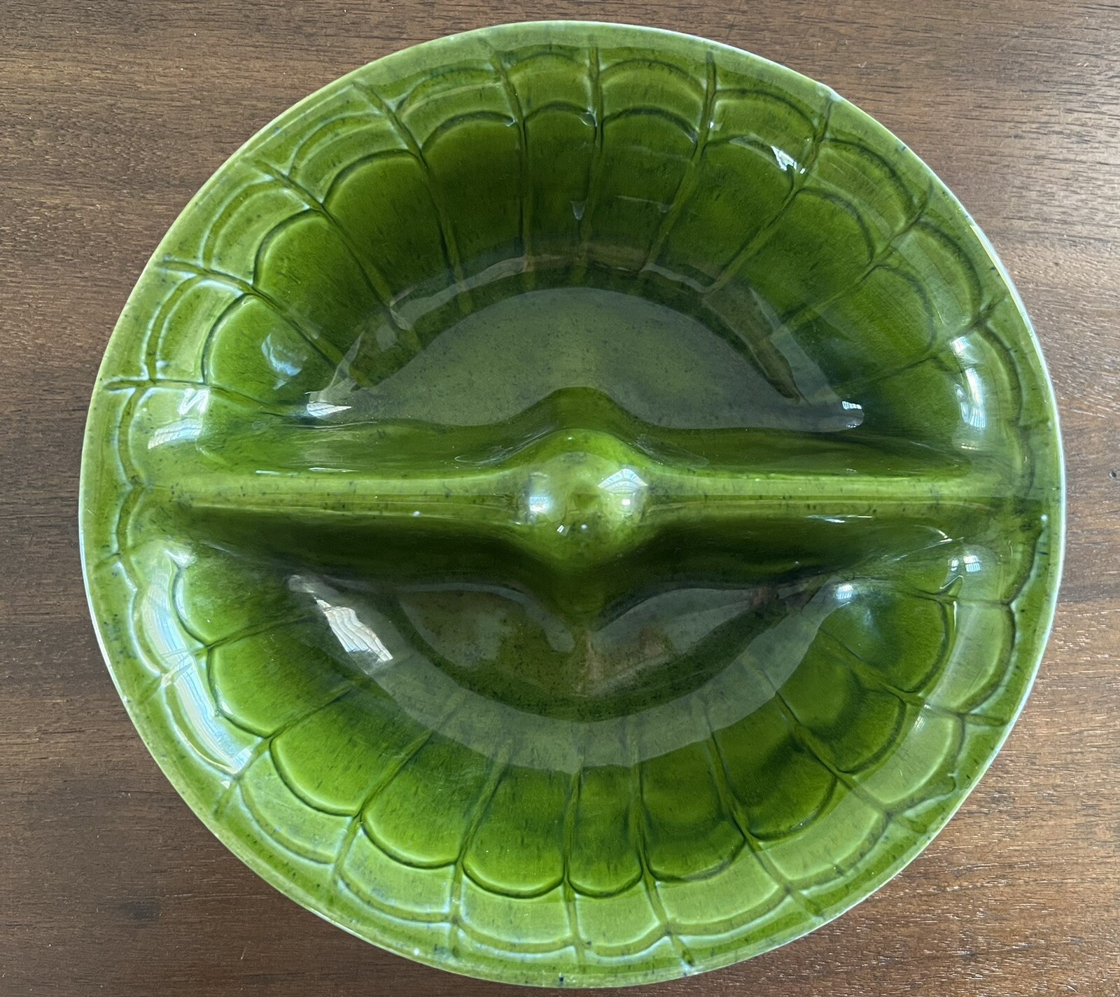 1960 LANE & CO VAN NUYS CA Green Bowl Mid-Century Modern 2-Section | eBay