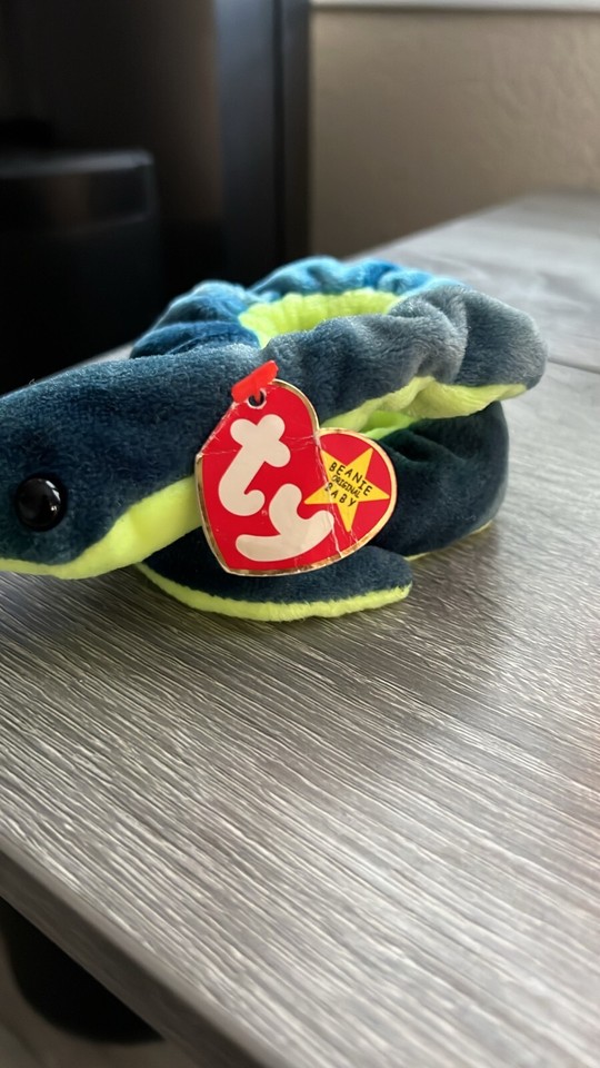TY Beanie Baby Hissy Snake 1997 Rare Retired Valuable Perfect condition ...