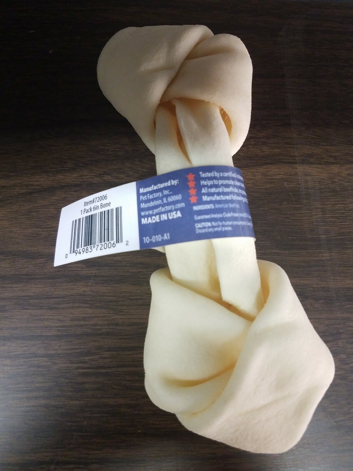 Pet Factory Beefhide Rawhide Bone 5-6" Inch 100% MADE IN USA | eBay