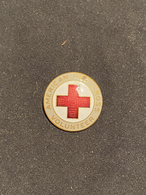 WWII Red Cross Enameled Volunteer Pin Badge | eBay