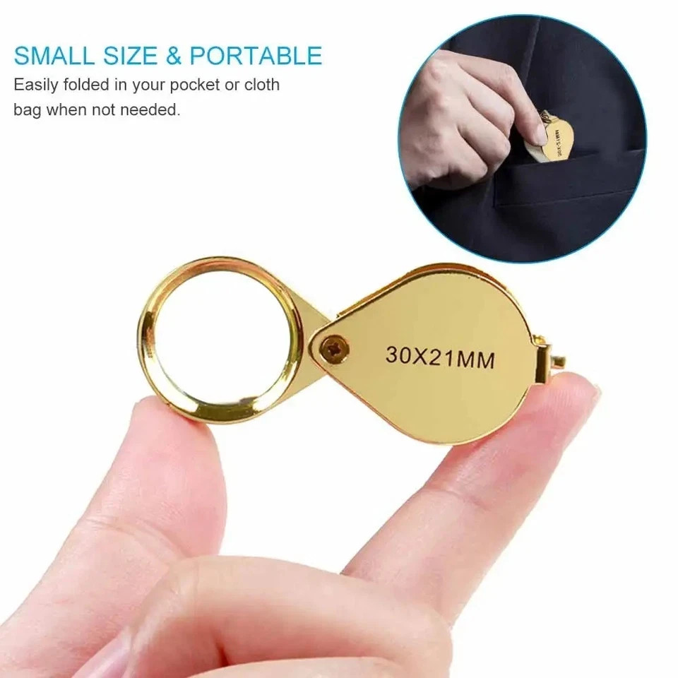 30X Jewelers Loupe Magnifier Jewelry Coin Loop Magnifying Glass Eye ...