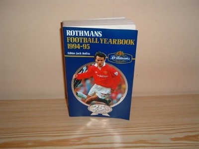 Rothman's Football Year Book 1994-95 Hardback Book The Fast Free ...