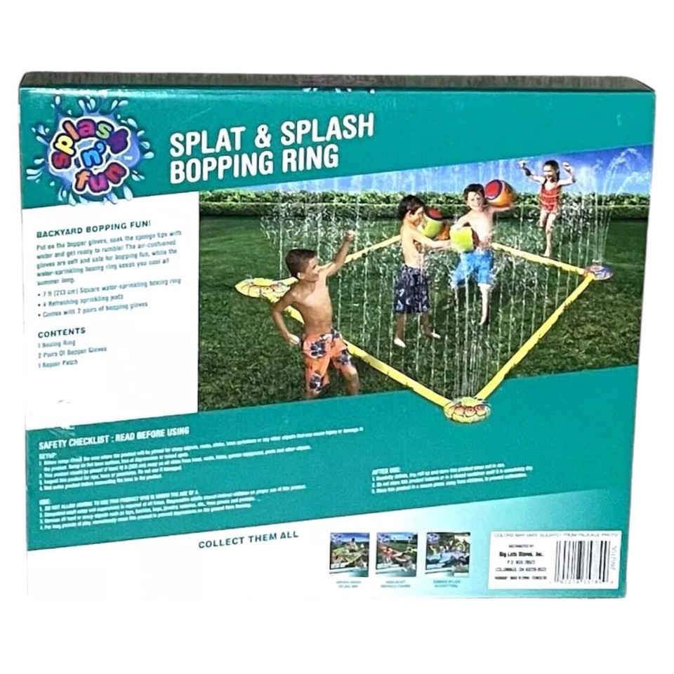 Splat & Splash Bopping Ring, Water Sprinkling Boxing Ring By Splash N ...