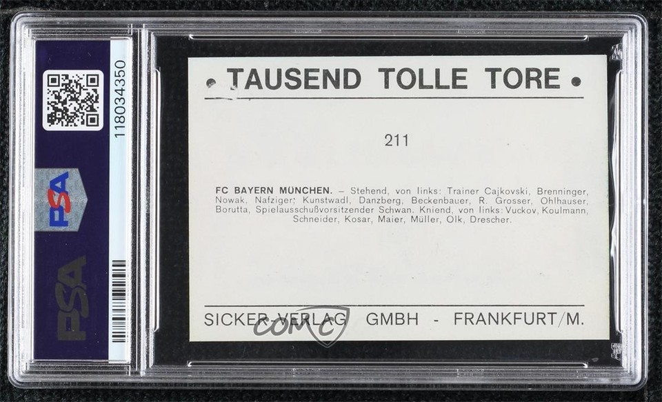 1965-66 Tausend Tolle Tore Bundesliga FC Bayern Munchen #211 PSA 2 ...