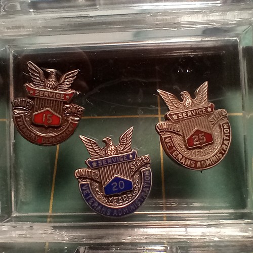 Vintage 20 - 25 - 30 Year Government Service ~ ~ Sterling Silver Lapel ...