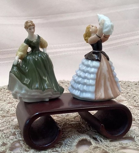 🏺Royal Doulton Porcelain 2 Miniature Figurines Susan & Fair Lady Bone ...