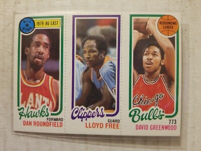 1980-81 Topps Basketball Card #42 - 218 - 3 Roundfield/Free/Greenwood ...