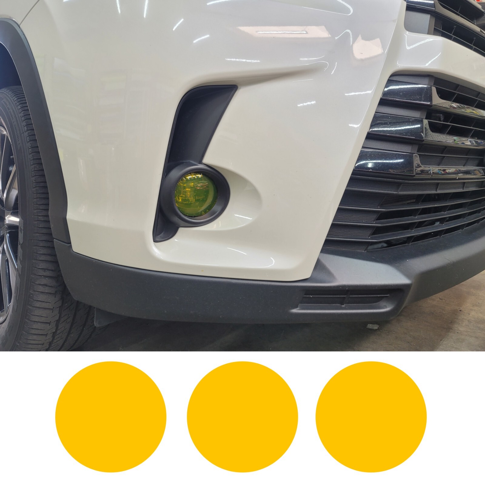 YELLOW Fog Light Overlays Tint Vinyl Covers (Fits: 2021 TOYOTA ...