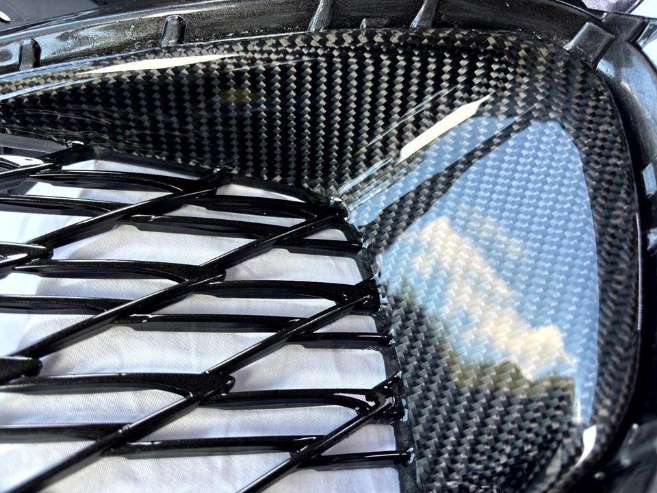 Lexus RC F GS F OEM Radiator Grille Garnish Pair in Carbon Fiber | eBay