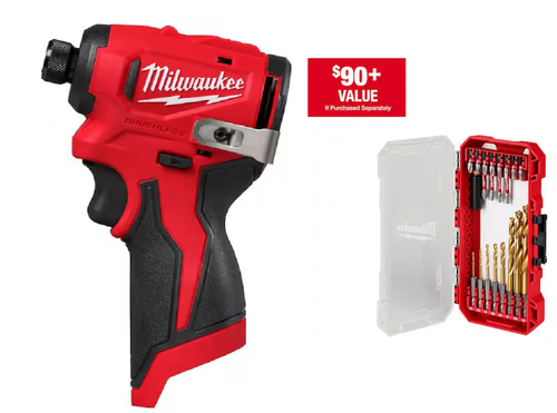 New Milwaukee M12 FUEL Sub-Compact 1/4" Impact Driver 3450-20 & Drive ...