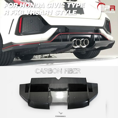 VRS Style Carbon Rear Diffuser Under splitter For Honda 2017+ Civic TyR ...