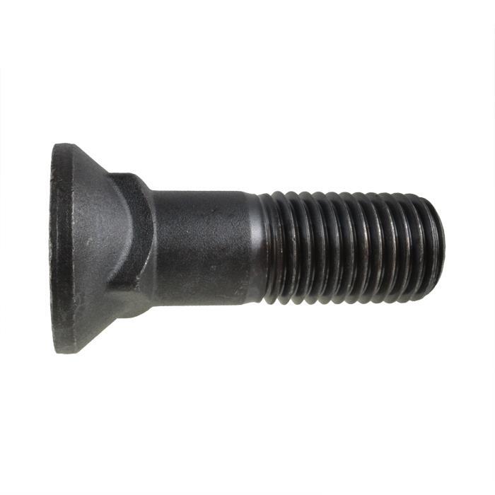 Qty 2 Plow Bolt 1-3/8" x 4-1/2" UNC Flat Head Plain Black Grade 9 HT ...
