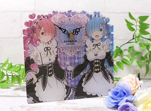 NEW Re:Zero Starting Life in Another World Ram Rem Acrylic Clock ...