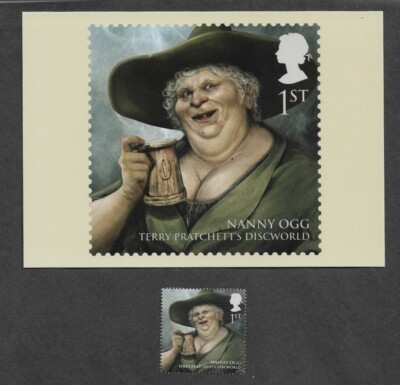 Terry Pratchett- Rincewind Discworld-Royal Mail stamp & Postcard 2011 ...