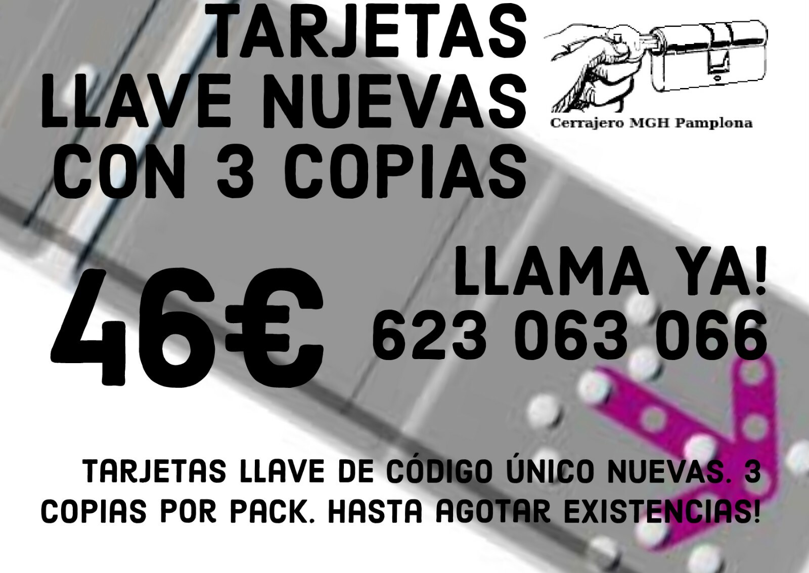 Tarjetas llave perforadas compatible vingcard trioving pack de 3 nuevas ...