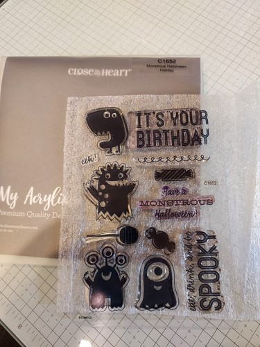 Close to My Heart (CTMH) C1652 Monstrous Halloween My Acrylix Stamp Set ...