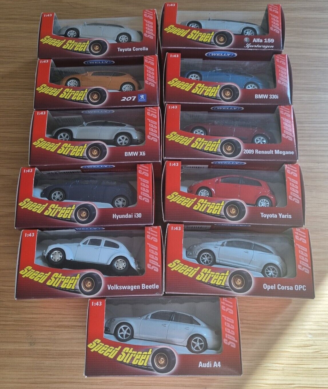 WELLY MODEL CAR 1:43 SCALE SPEED STREET COLLECTION VARIOUS MODELS ...