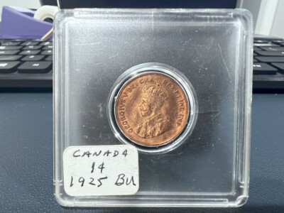 1925 CANADA Small 1C KING GEORGE Low Mintage Uncirculated Red Key Date ...