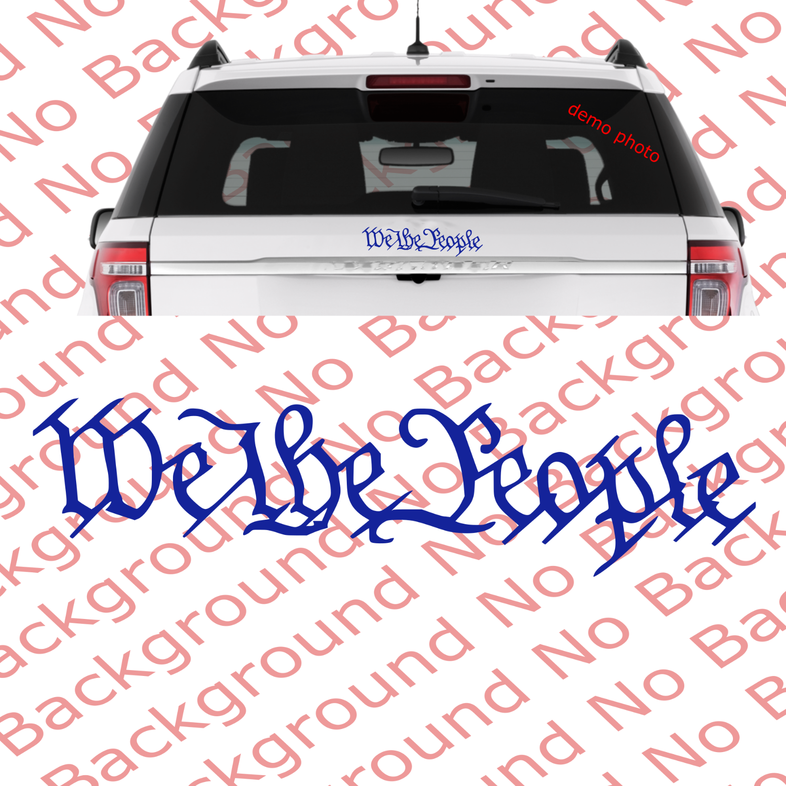 We the People Patriotic USA Constitution Gun Rights Car Window Vinyl ...