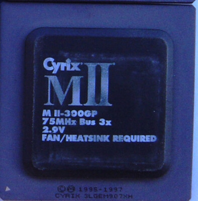 Cyrix MII M II-300GP (75 MHz 2.9V 3X) CPU Processor VINTAGE | eBay