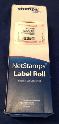 NOS Box of NetStamps with 4 Rolls = 800 Labels Postage Stamps.com | eBay