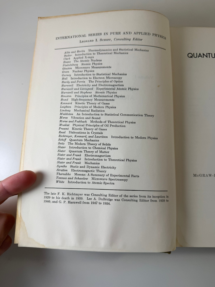 Quantum Theory Of Atomic Structure Vol. 1 By John C. Slater 1960 HC ...
