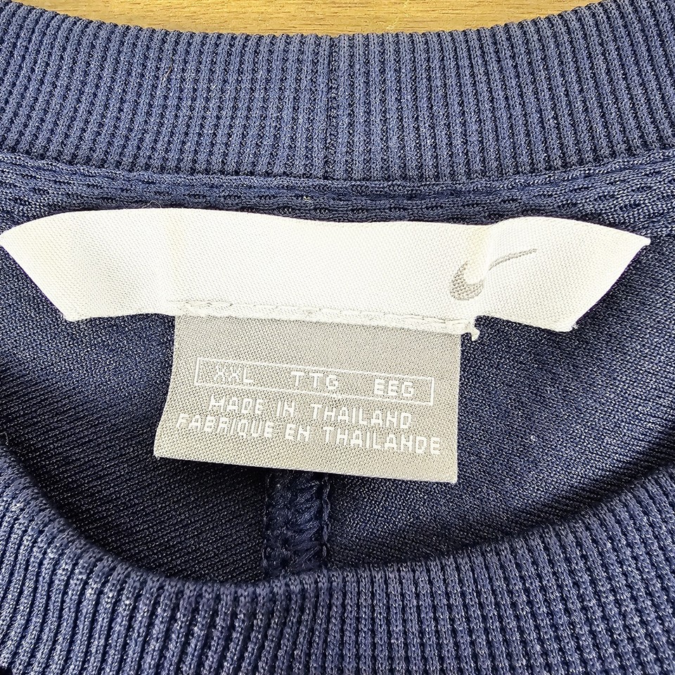 Vtg Y2K Nike Athletics Jersey Shirt Mens 2XL Blue Spellout Swoosh Gray ...