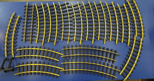 17pc Lot Bachmann + PIKO G Gauge Train Locomotive Curved Brass Track ...