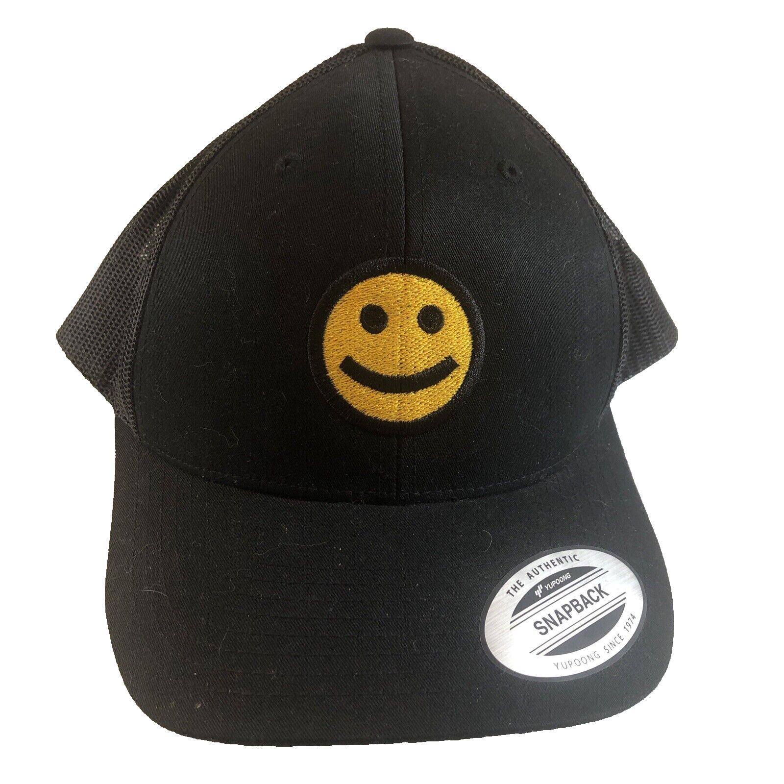 Yupoong Retro Smiley Face Cap Snapback Hat Adjustable… - Gem